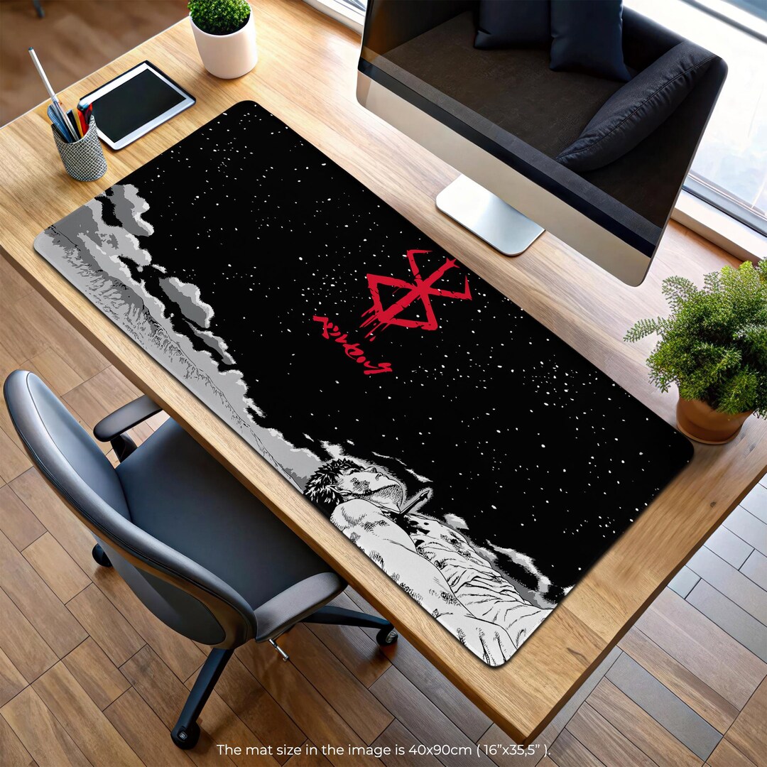 Berserk Resting Guts Gaming Desk Mat, Brand of Sacrifice Anime Mouse ...