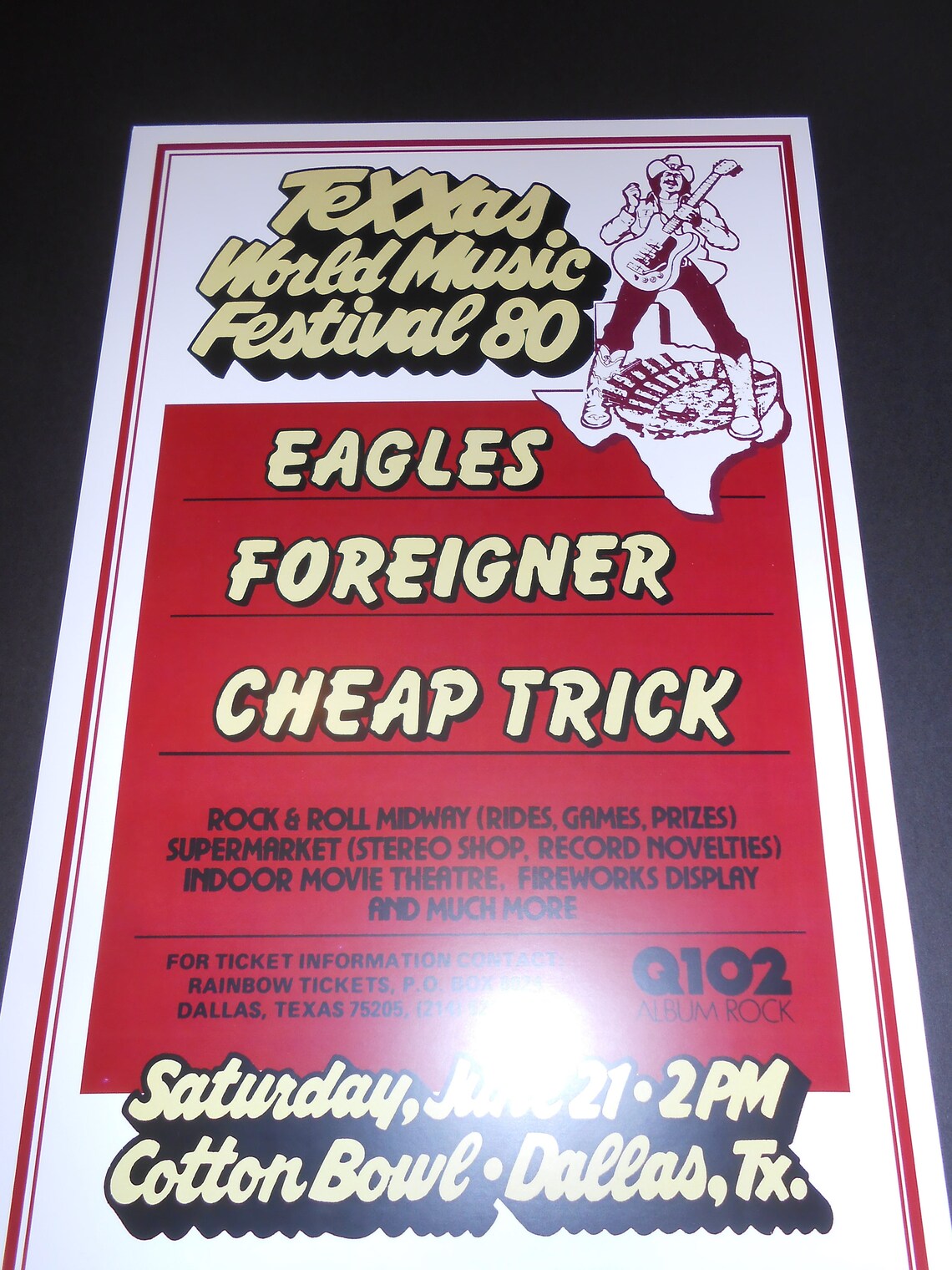 Texxas World Music Festivall Texxas Jam 1980 Poster the Eagles - Etsy