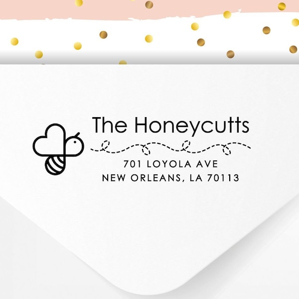 Bee Address Stamp - Etsy