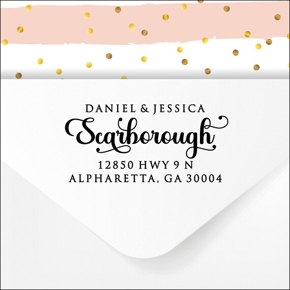 Wedding Invitation Return Address Stamp The Minimalist Address Stamp