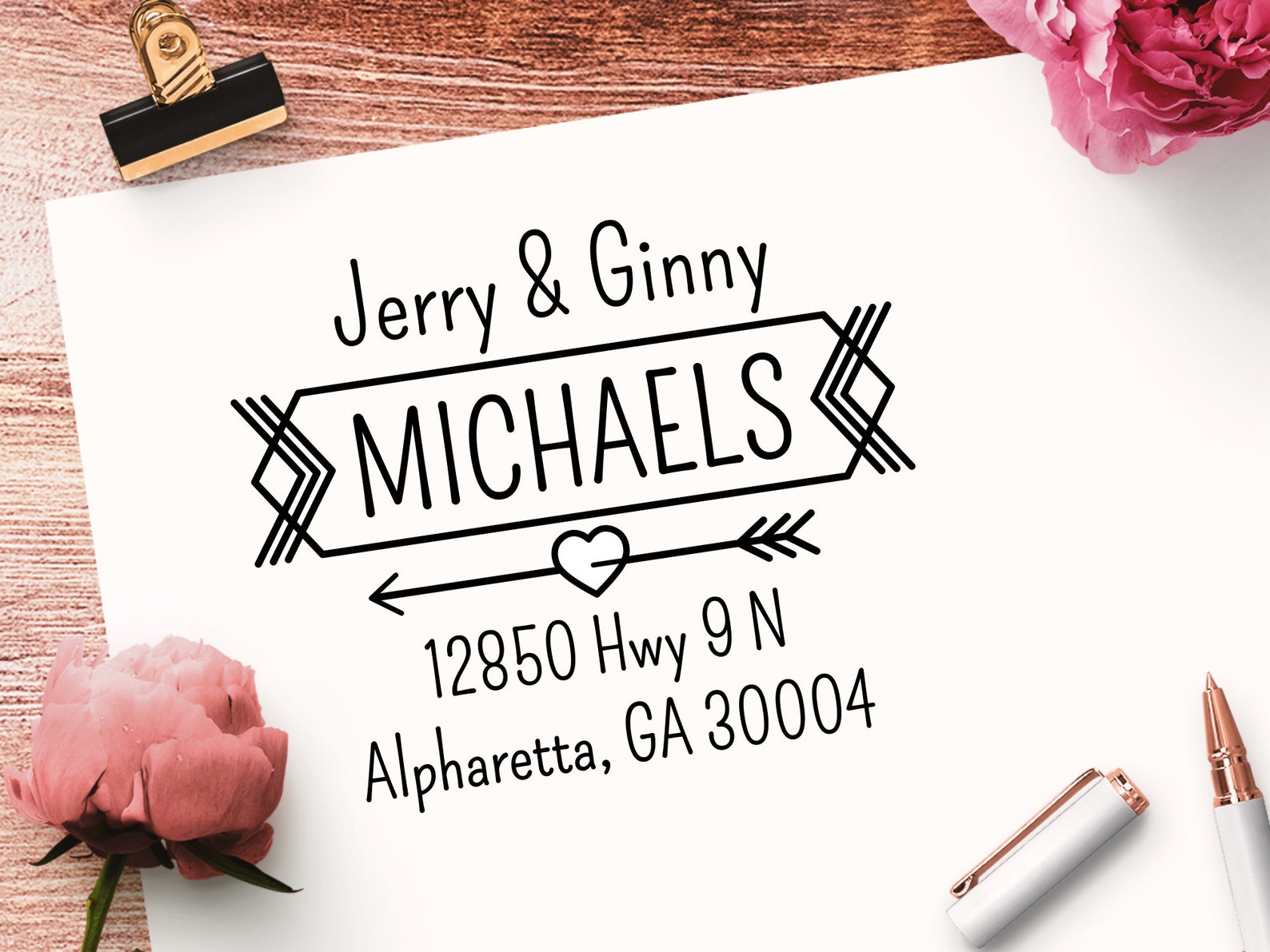 Address Stamp for Wedding Invitations Self Inking - Etsy