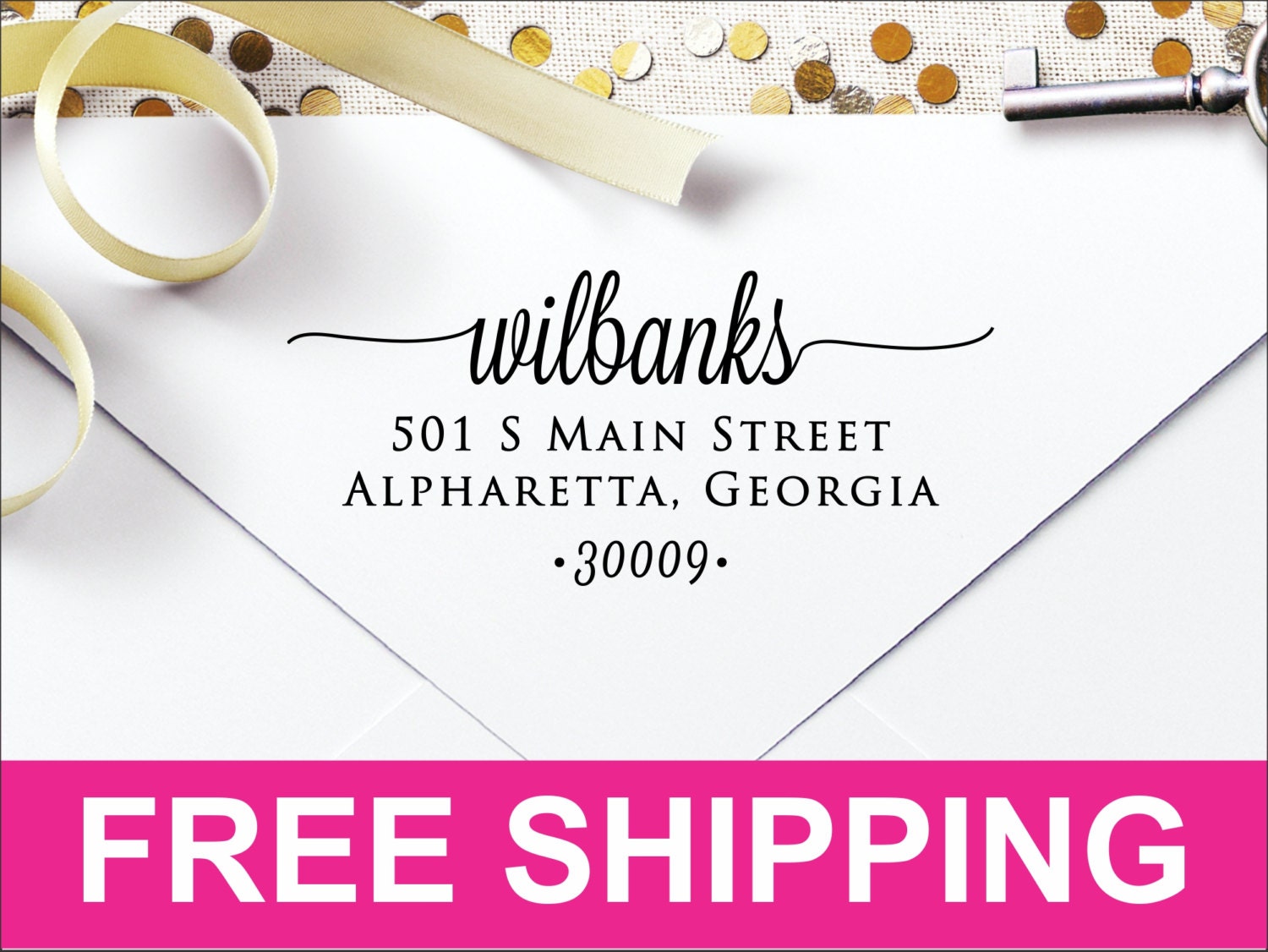 Personalized Custom Self Inking Return Address Stamp LVTJ2770 | Etsy