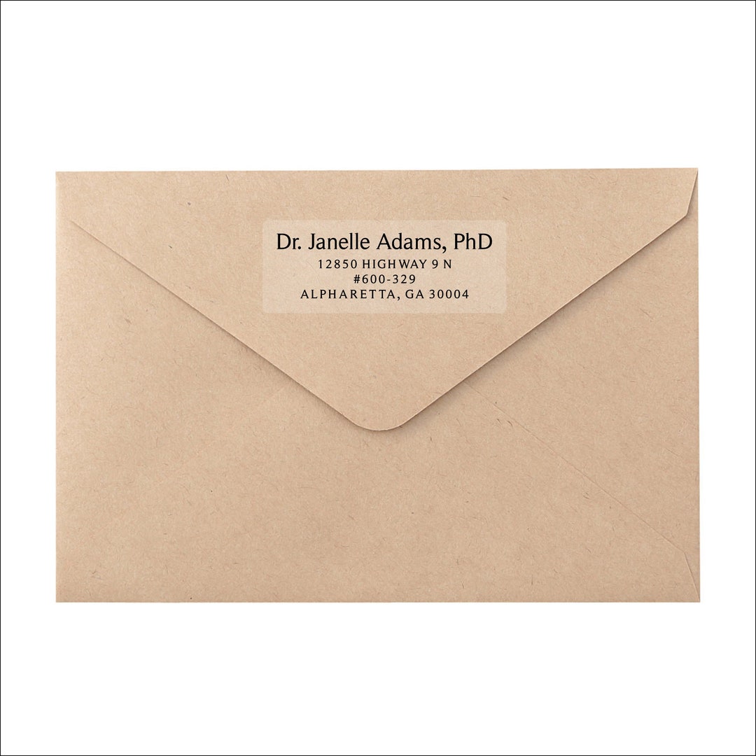 CLEAR ADDRESS LABELS - Mailing Stickers, Frosted Transparent Custom ...