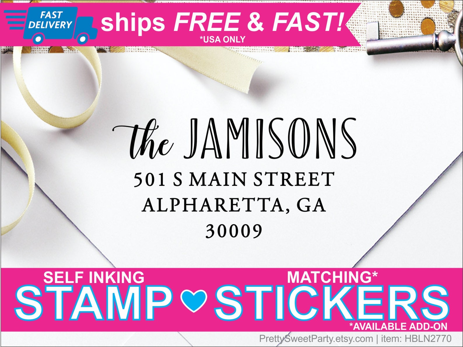 Family Address Stamp Custom Address Stamp Self Inking | Etsy