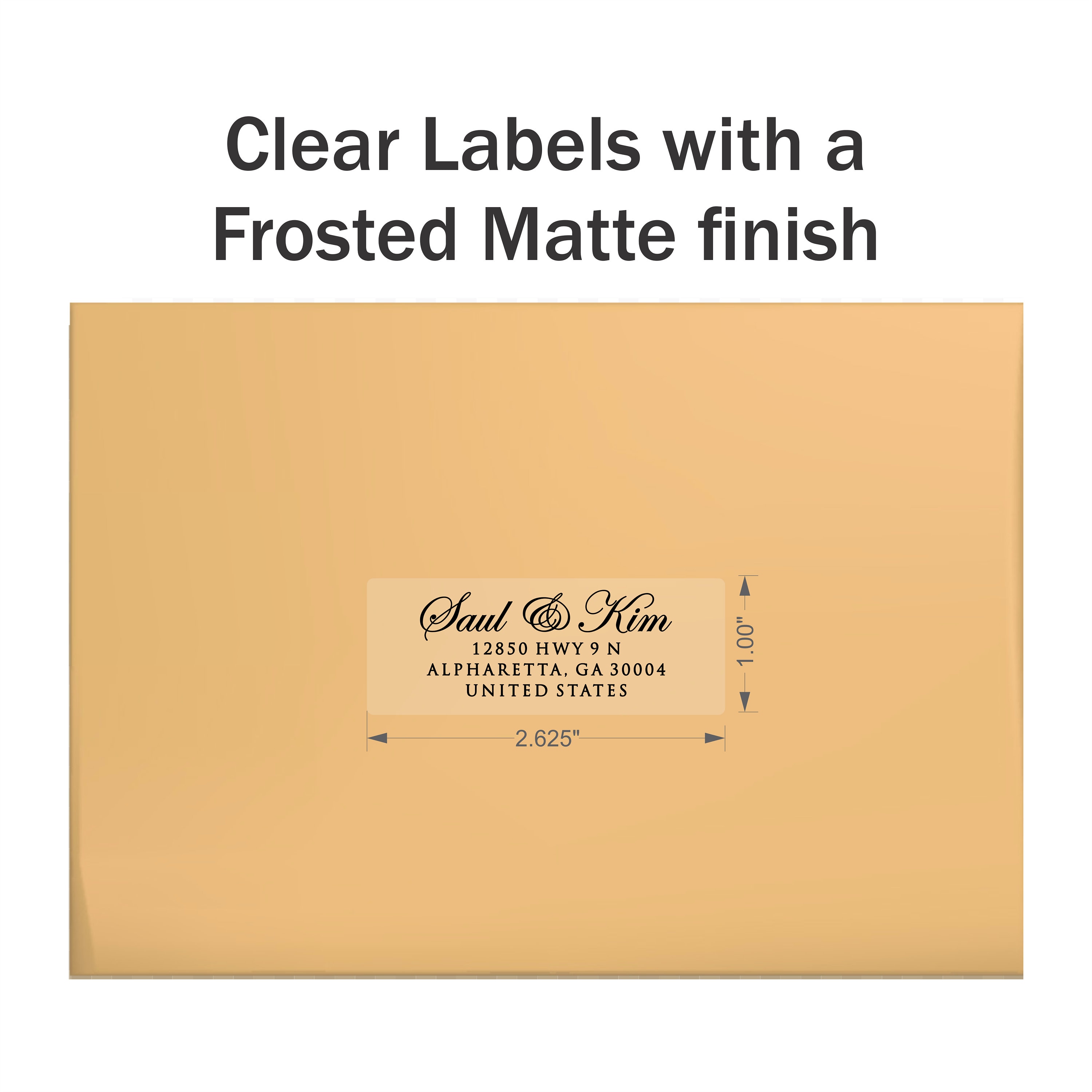 CLEAR Guest Address Labels - Guest List Labels for Wedding Invitations ...