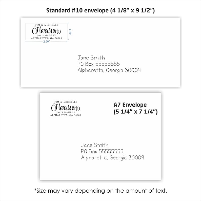 Serif Script Self Inking Return Address Stamp GARSS2770 | Etsy