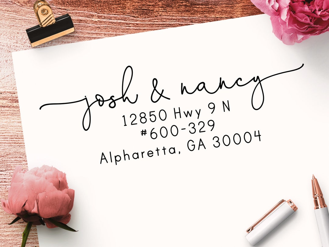 Address Stamp Self Inking - Personalized Self Inking Return Address ...