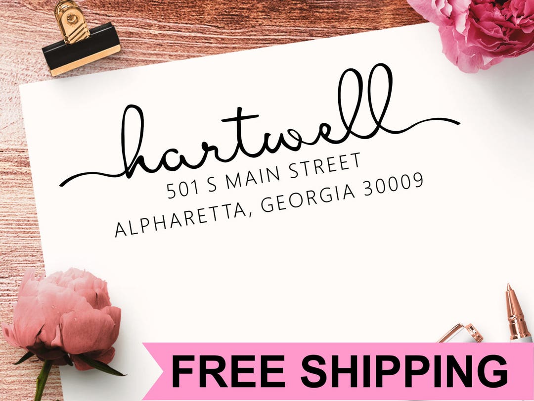 Return Address Stamp Address Label Stickers Custom Personalized Rubber ...