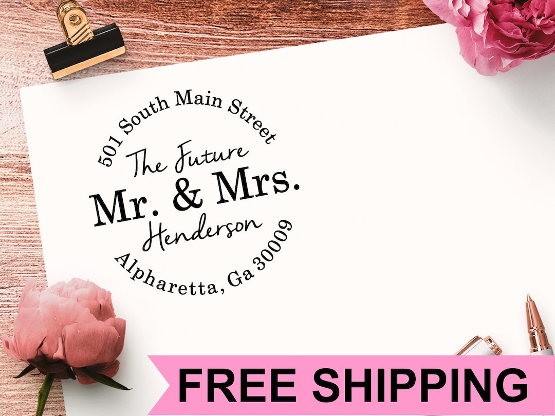 Custom Round Self Inking Stamp, Wedding Invitation Stamp, FTRND4040 - Etsy