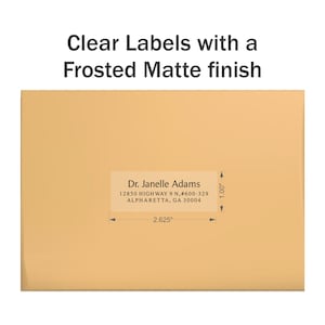 CLEAR Guest Address Labels - Guest List Labels for Wedding Invitations ...
