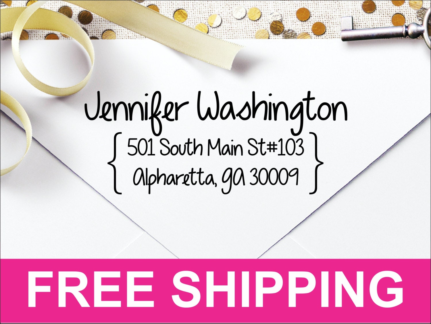 Custom Self Inking Return Address Stamp or Labels Stickers: Handwritten ...