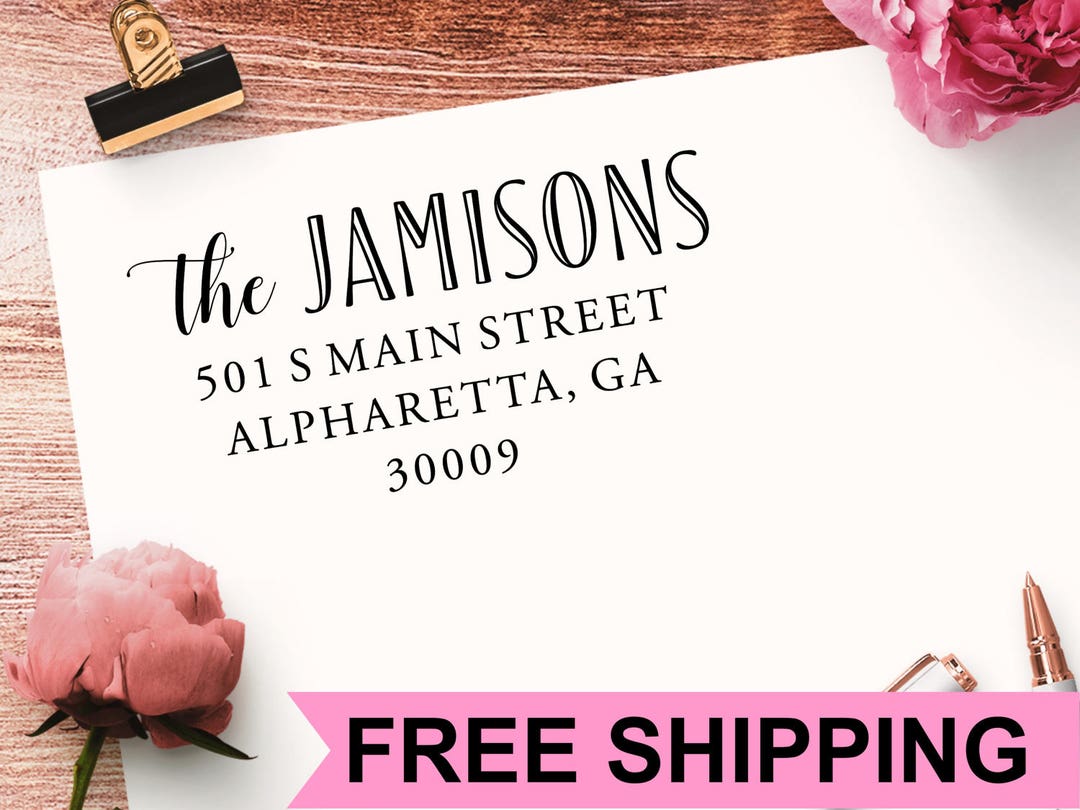 Family Address Stamp, Custom Address Stamp, Self Inking Address Stamp ...