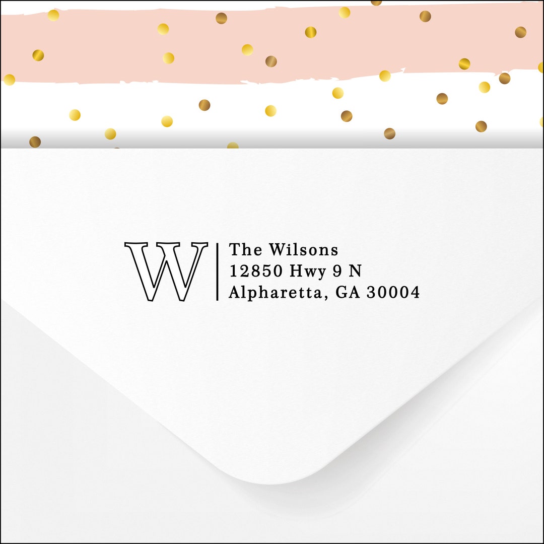 Address Stamp or Return Address Mailing Labels, Custom Self Inking ...