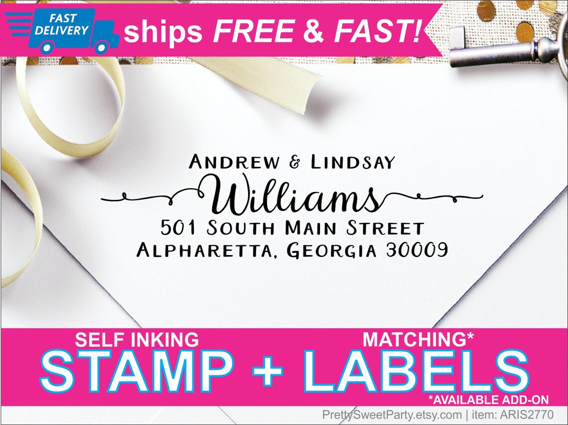 Address Stamp Self Inking Address Stamp or Return Address - Etsy