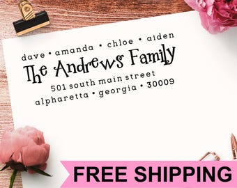 Personalized Custom Self Inking Return Address Stamp LVTJ2770 | Etsy