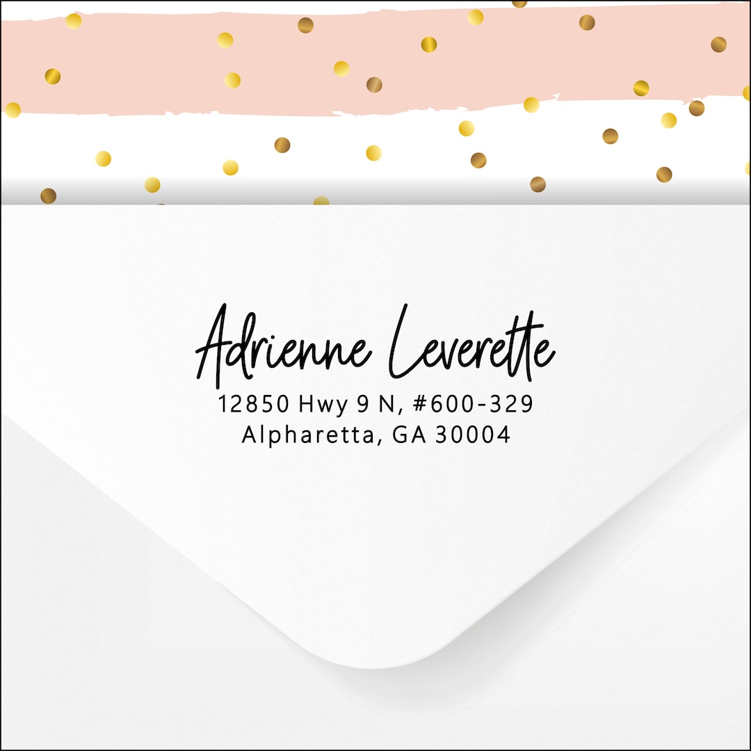 Self Inking Stamp or Return Address Labels - Signature Style Font - Etsy