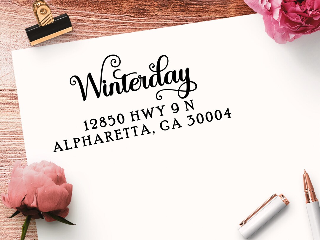 Custom Address Stamp, Self-inking Stamp, Personalized Return Address ...