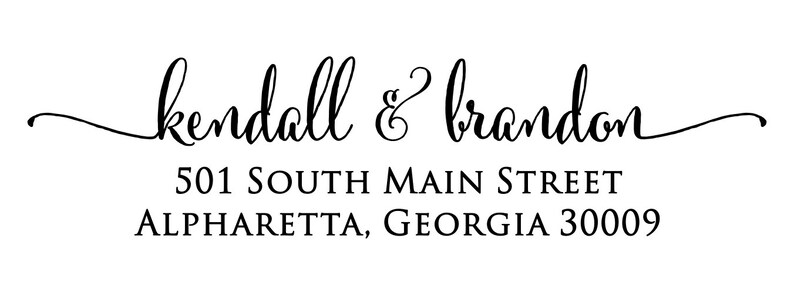 Personalized Self Inking Return Address Stamp Calligraphy - Etsy