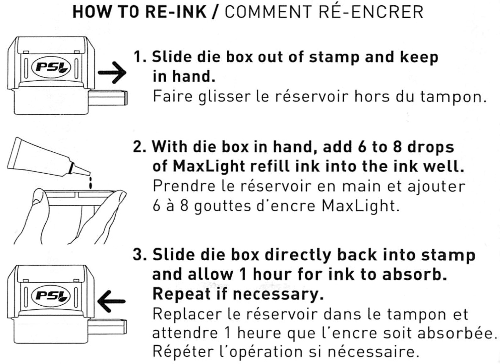 Black Refill Ink for Self Inking Return Address Stamps - 5ml Bottle - Etsy