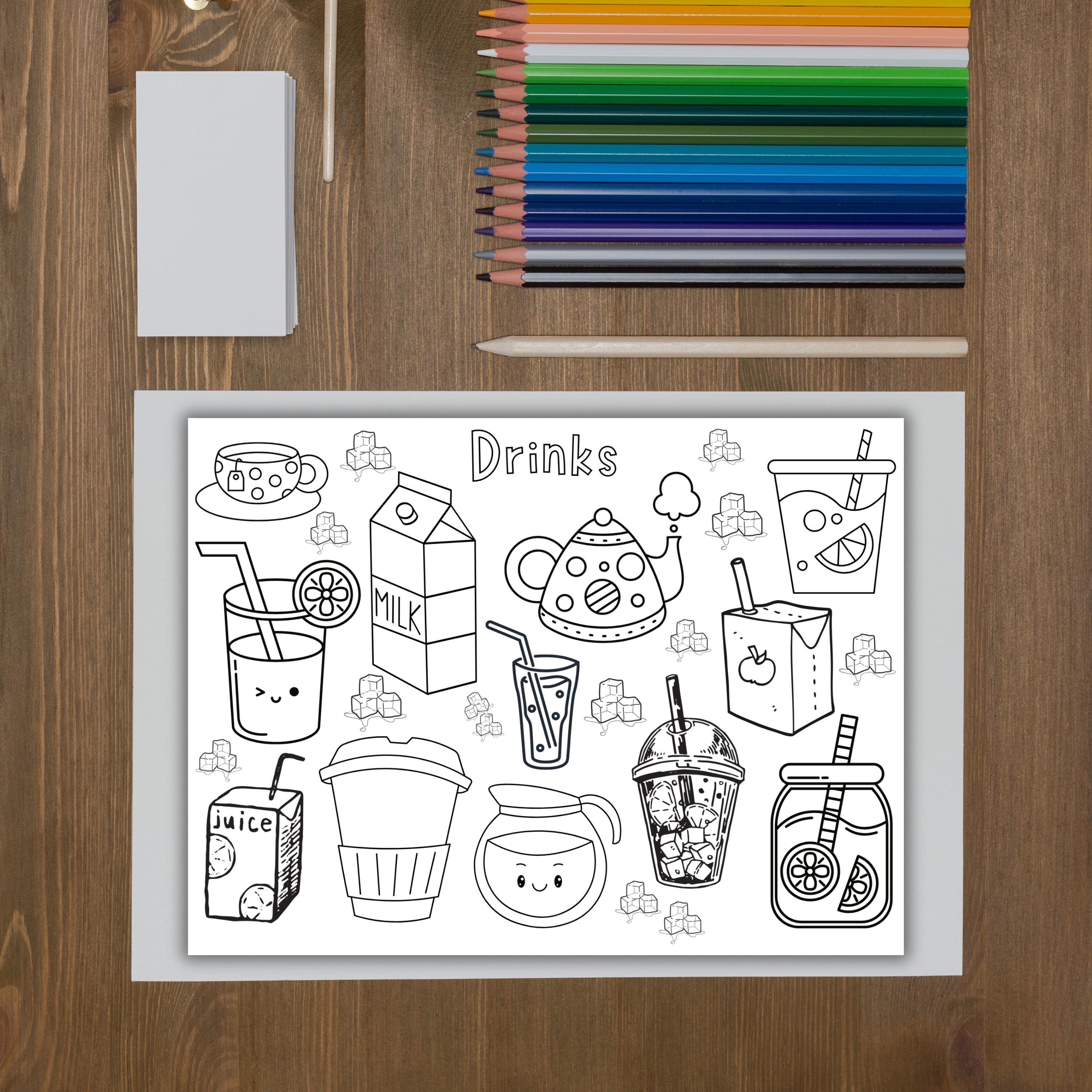 20 Fun Coloring Pages, Printable Coloring Pages, Animals Coloring, Food ...