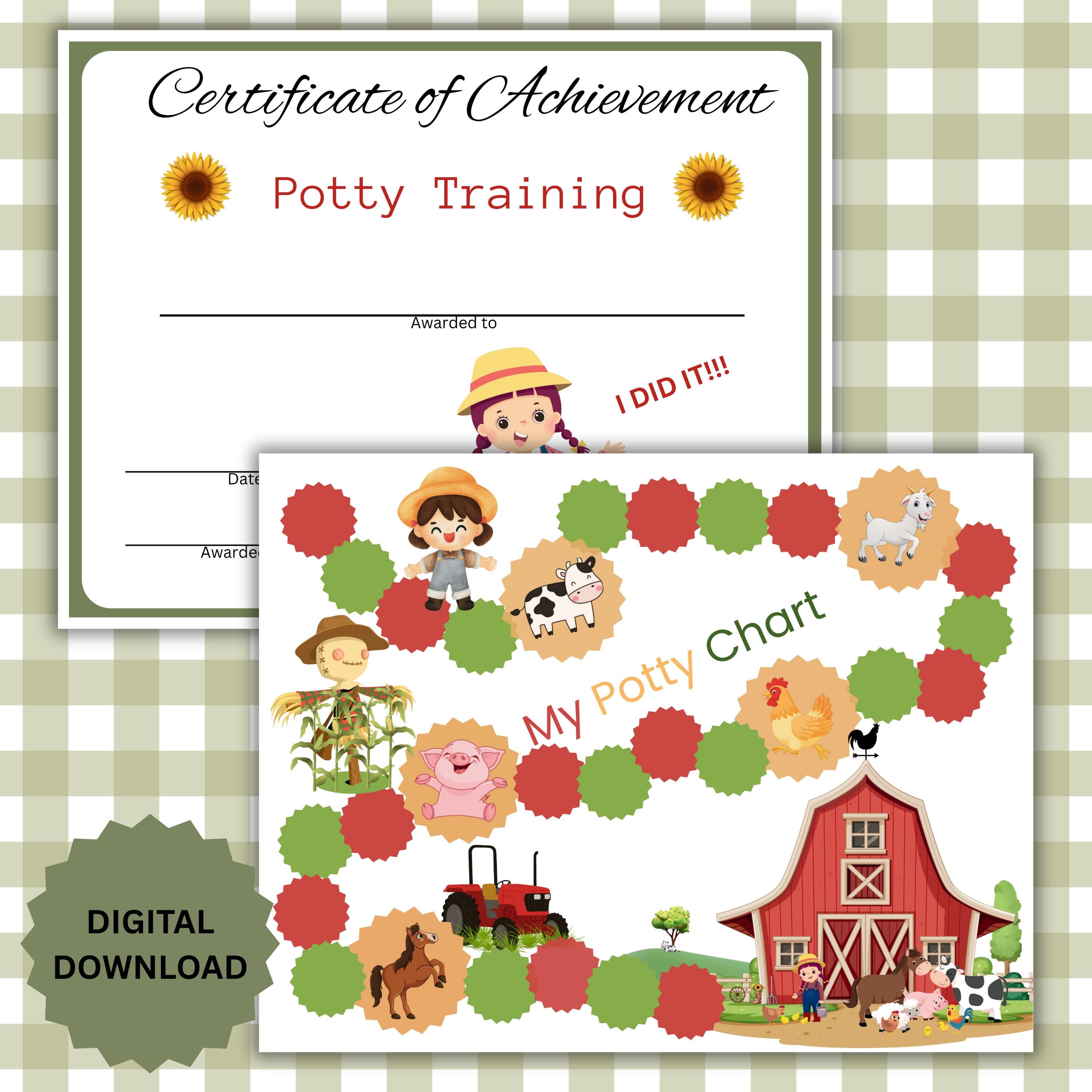 Country Farm Potty Training Chart, Farming Potty Chart, Country Girl ...