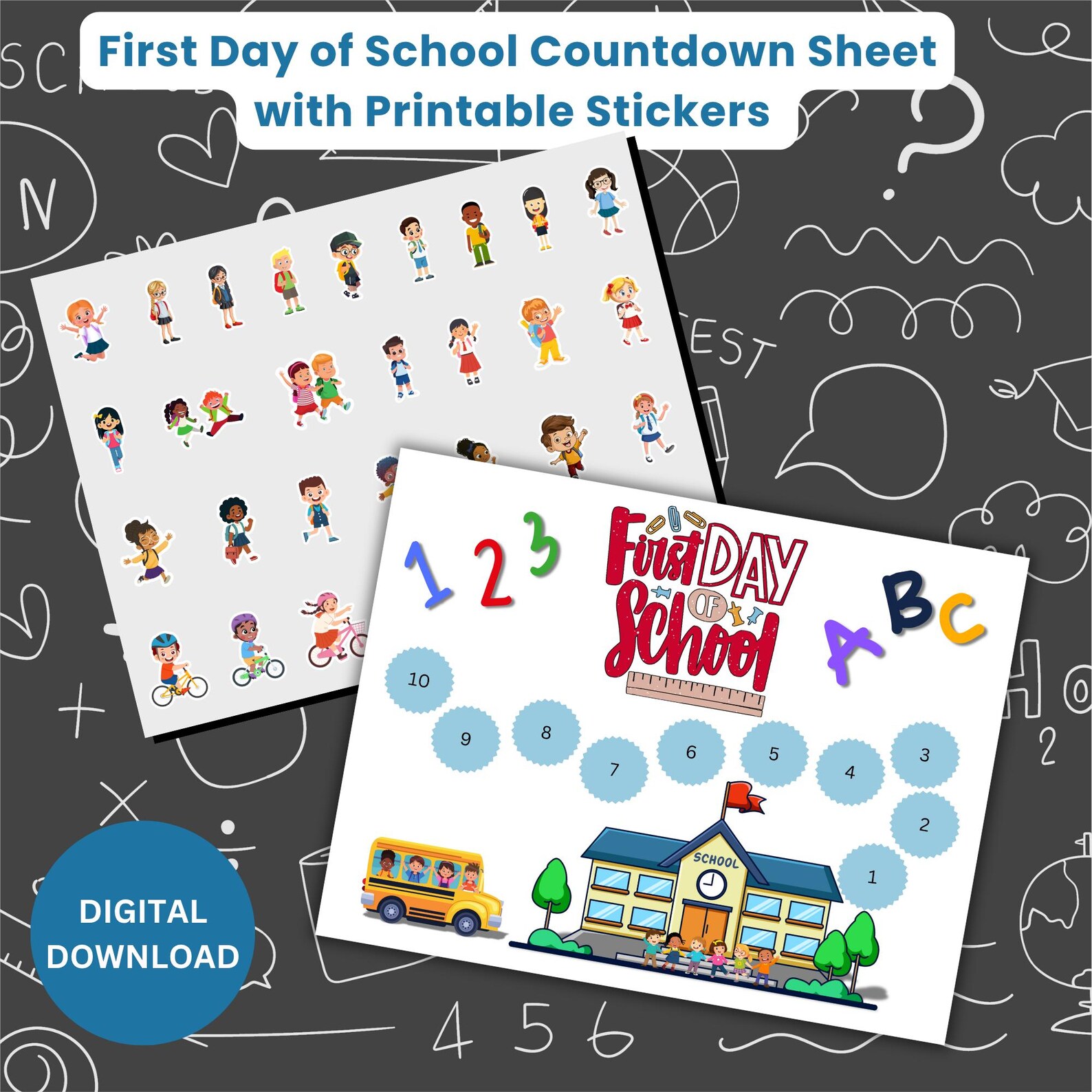 Back to School Countdown Sheet | Printable Countdown Calendar With Fun ...