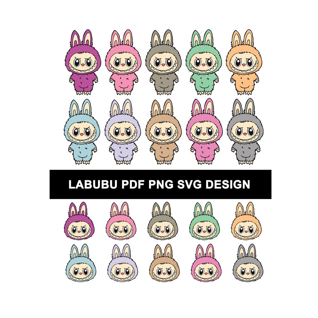 Labubu SVG-Bundle | Labubu Clipart | Labubu Puppe | Niedliches Labubu ...
