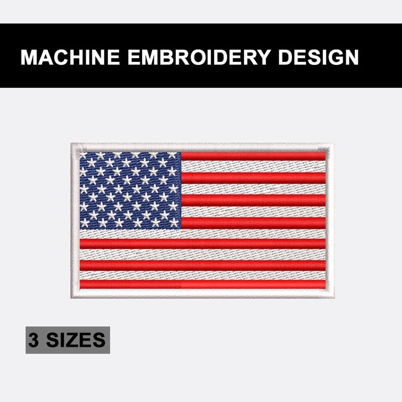 American Flag Embroidery Design - Etsy