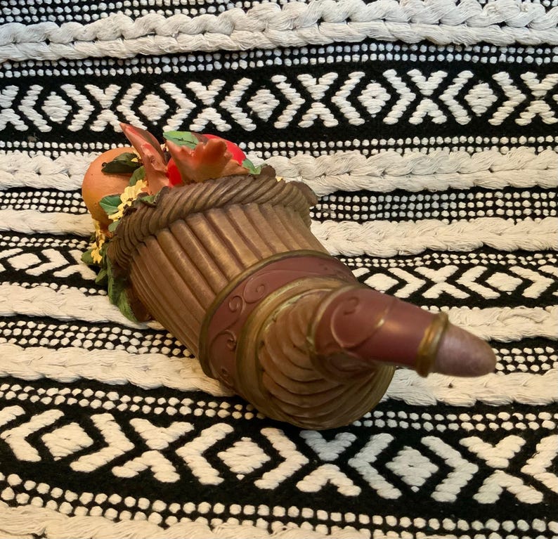Vintage Changing Color Light Cornucopia Fall Harvest Centerpiece ...