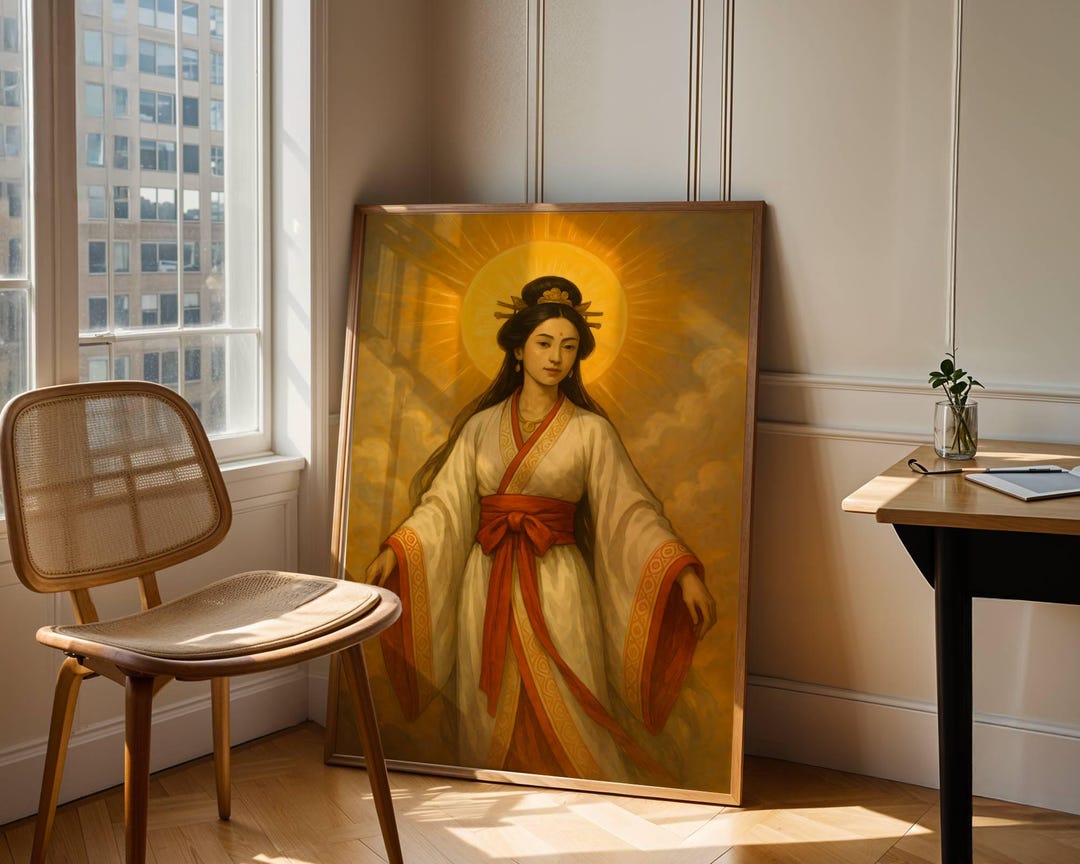 Japanese Sun Goddess Art Print, Mythology Wall Decor, Divine Feminine ...