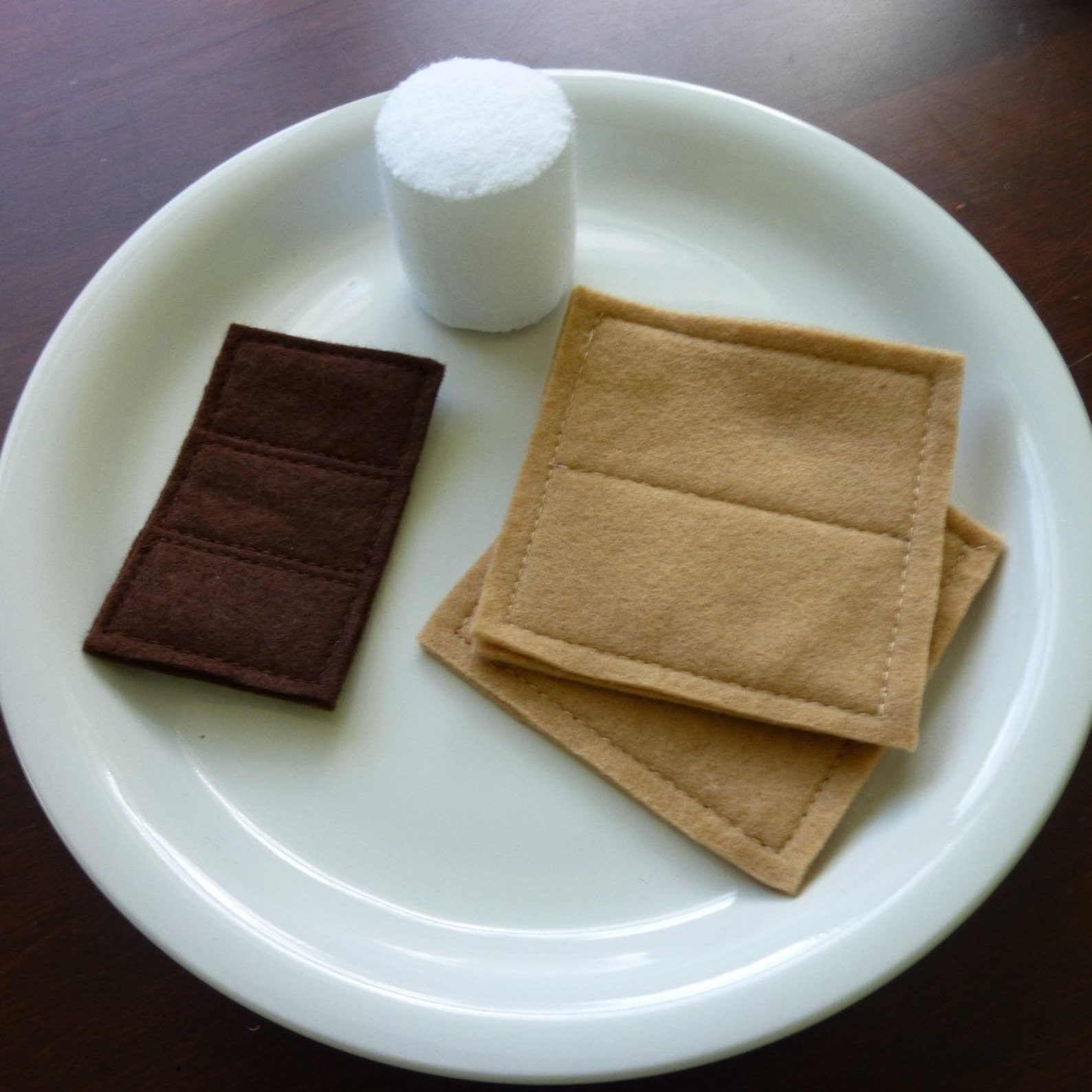 S'more - Felt Play Food - Etsy