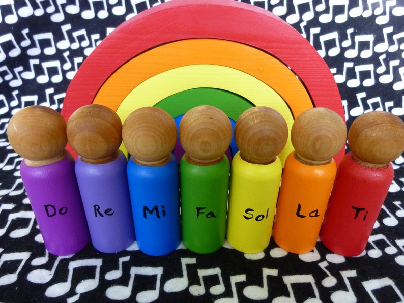 Solfege Peg People - Music Toys - Etsy