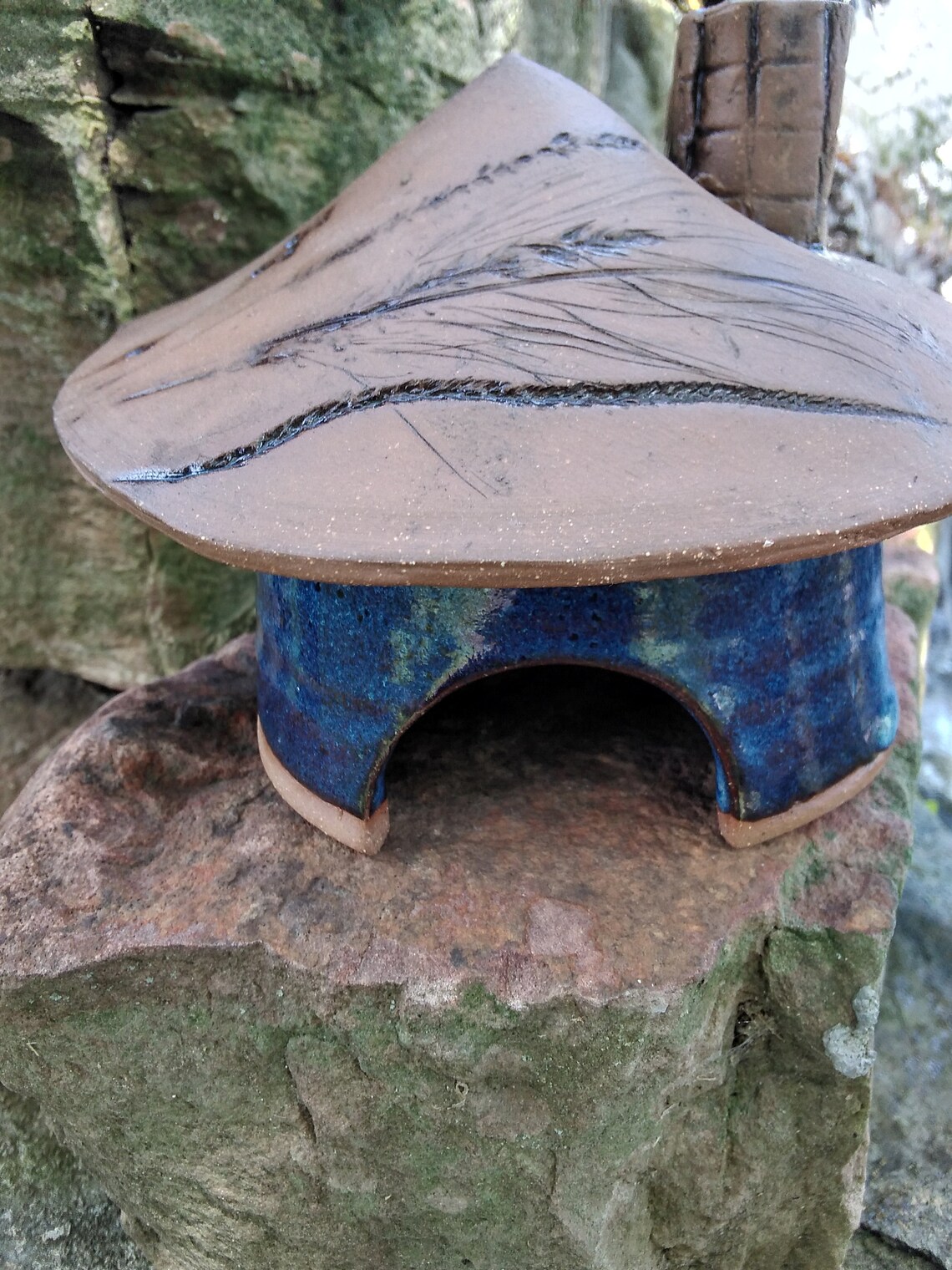 Nature Inspired Blue Toad Abode - Etsy