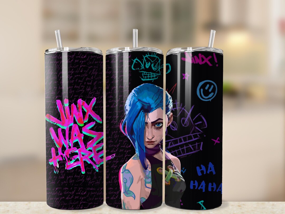 League of Legends Jinx Tumbler - 20oz Skinny Insulated Tumbler ...