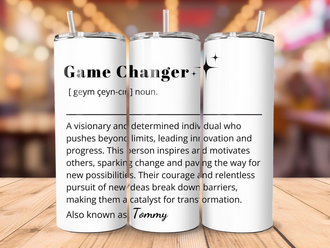 Personalized Game Changer Definition Tumbler - Aesthetic Custom Name ...