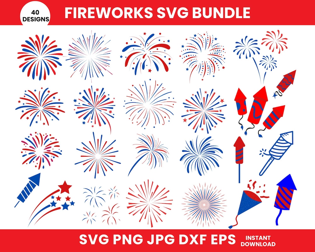 Fireworks Svg Bundle, 4th of July Fireworks Svg, 4th of July Fireworks ...