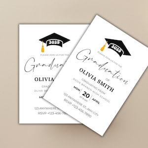 Editable Graduation Party Invitation Template: Class of 2025 (canva) - Etsy