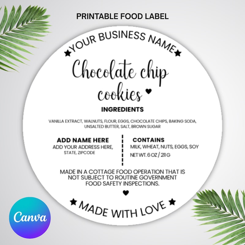 Food Package Label Stickers - Etsy