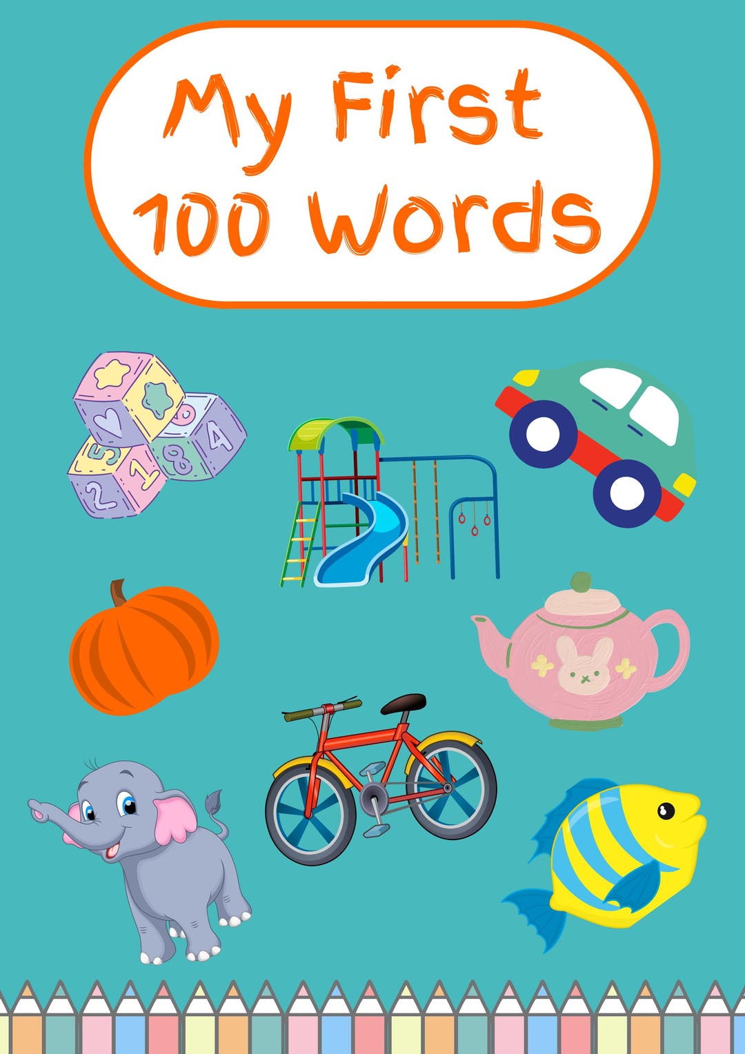 My First 100 Words, Coloring Book, Baby's First ABC Book, Printable - Etsy