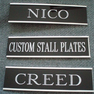 Horse Stall Plates Plaque With Holder Rotary Engraved - Etsy