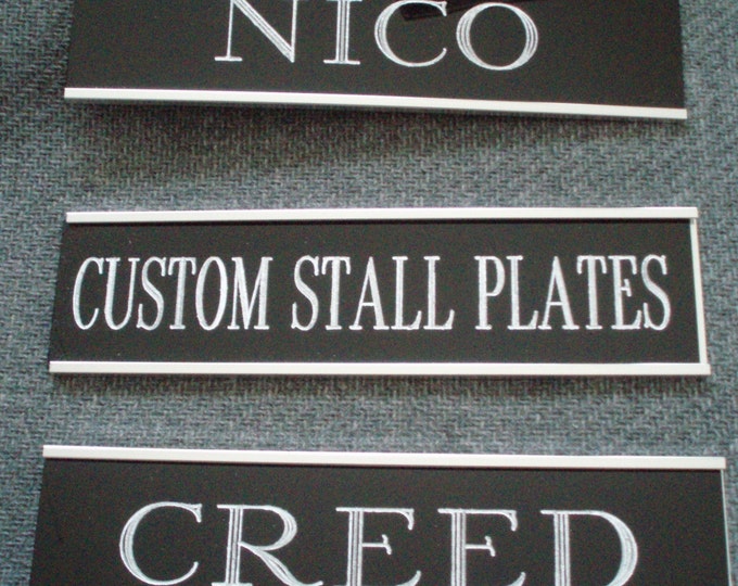 Horse Stall Plates Plaque With Holder Rotary Engraved - Etsy