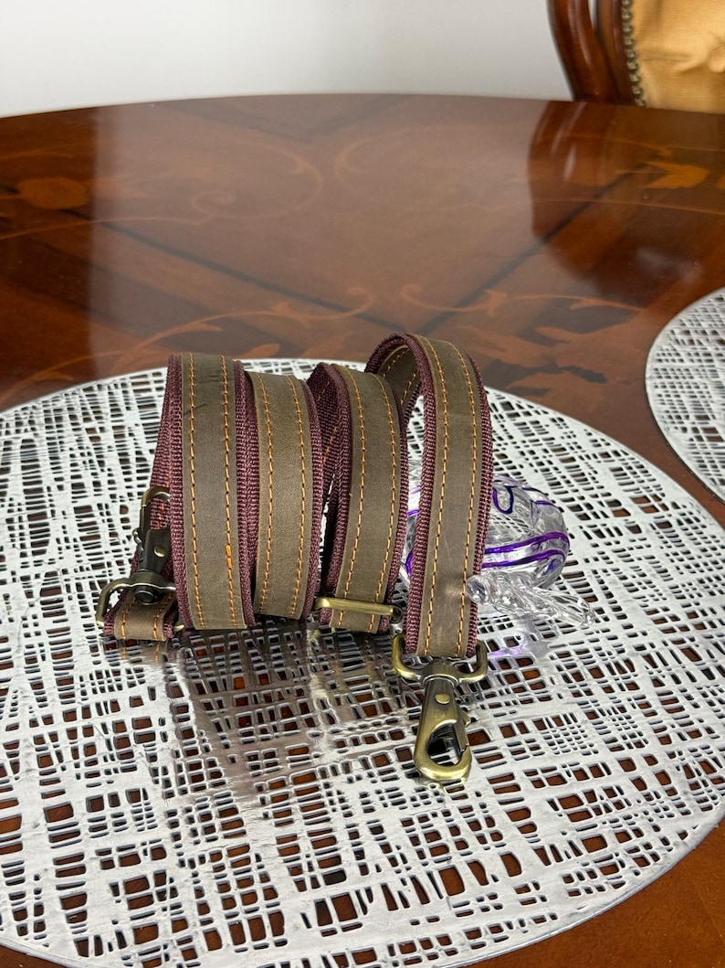 Adjustable Genuine Leather Crossbody Bag Strap Replacement Non-slip ...