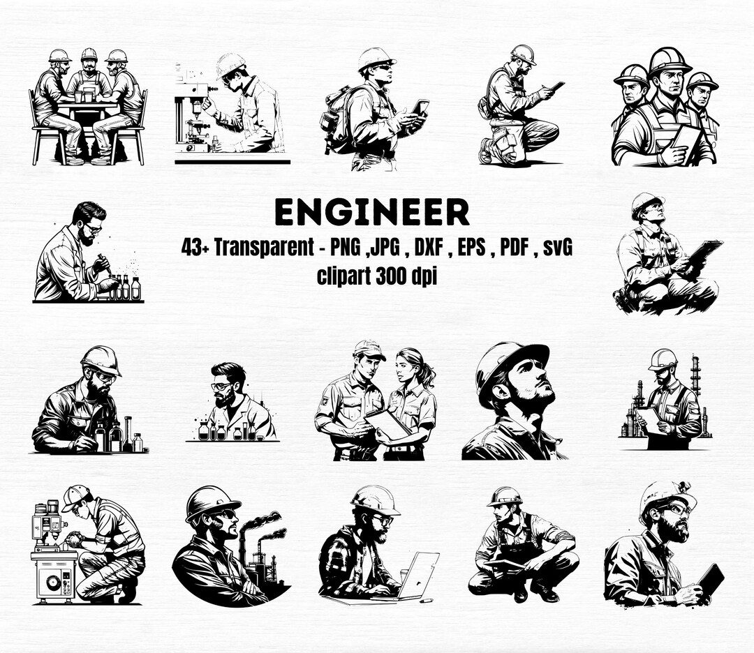 Engineer SVG Bundle: Architecture, Civil, Mechanical Designs (digital ...