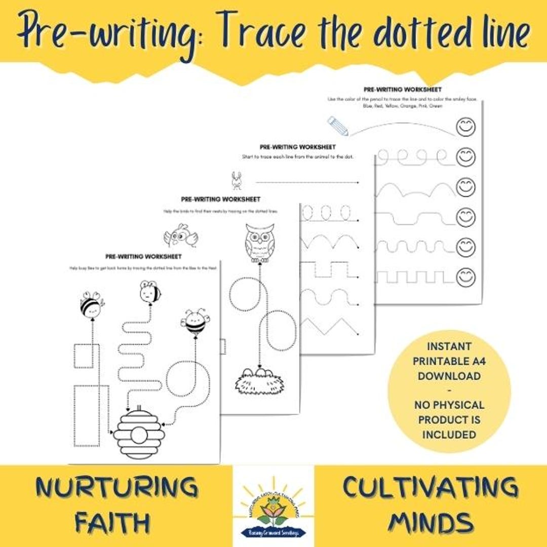 Pre-writing Line Tracing: Pen Control Preschool Activities - Etsy