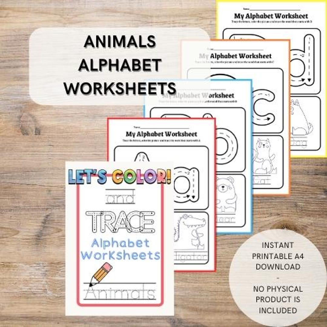 Alphabet Tracing Worksheet L Trace Practice L Kindergarten L Pre-k L ...
