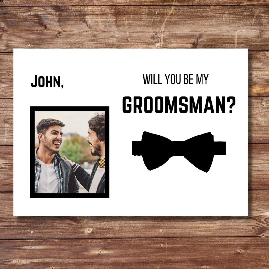 Groomsmen Proposal Card Template, Ask Your Groomsman or Best Man ...