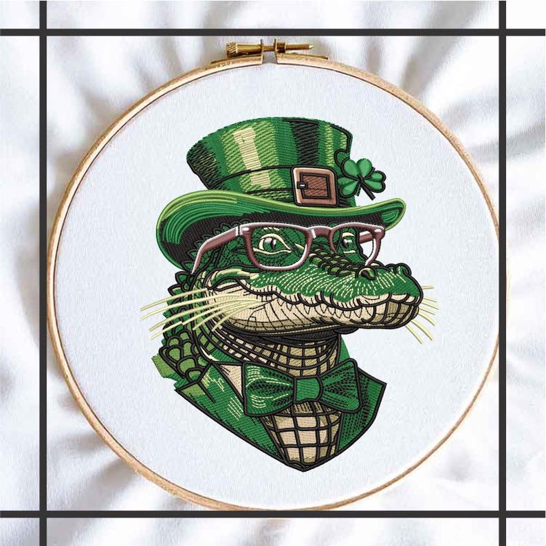 Cute Alligator Embroidery Design, Animals Embroidery Design Machine ...