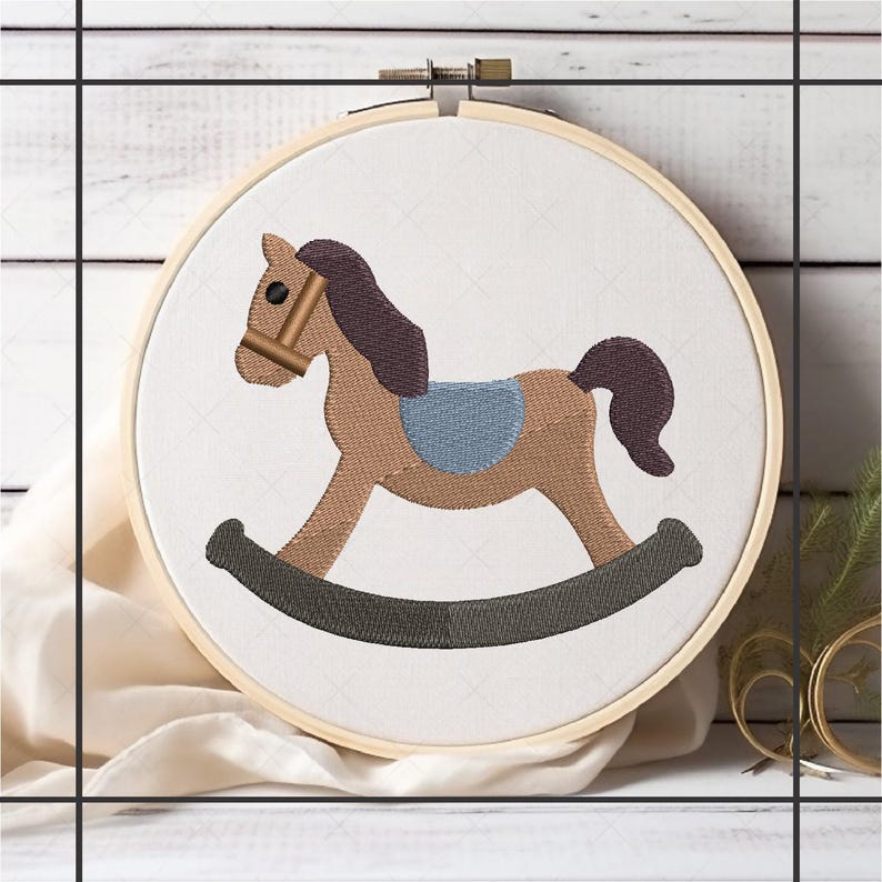 Rocking Horse Embroidery Design – Baby Applique (pes, Dst, Jef, Exp ...