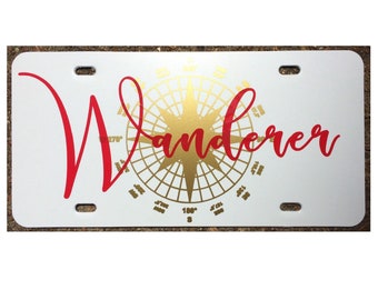Compass License Plate - Etsy