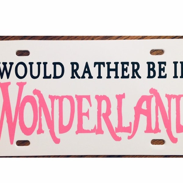 Alice in Wonderland License Plate Frame - Etsy